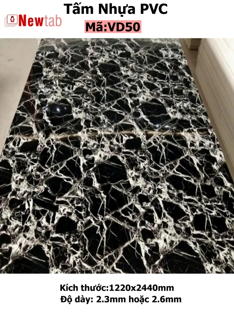 Tấm Nhựa PVC Vân Đá Mã – VD50 - Vatlieunewtab.com