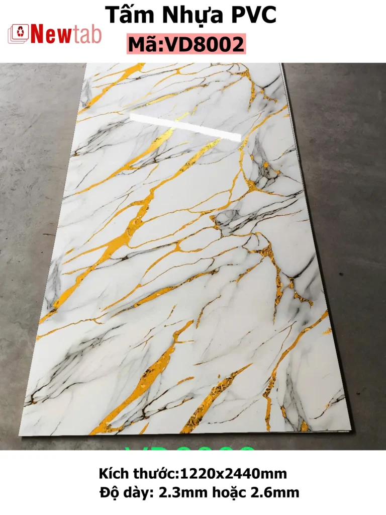 Tấm Nhựa PVC Vân Đá Mã – VD8002 - Vatlieunewtab.com